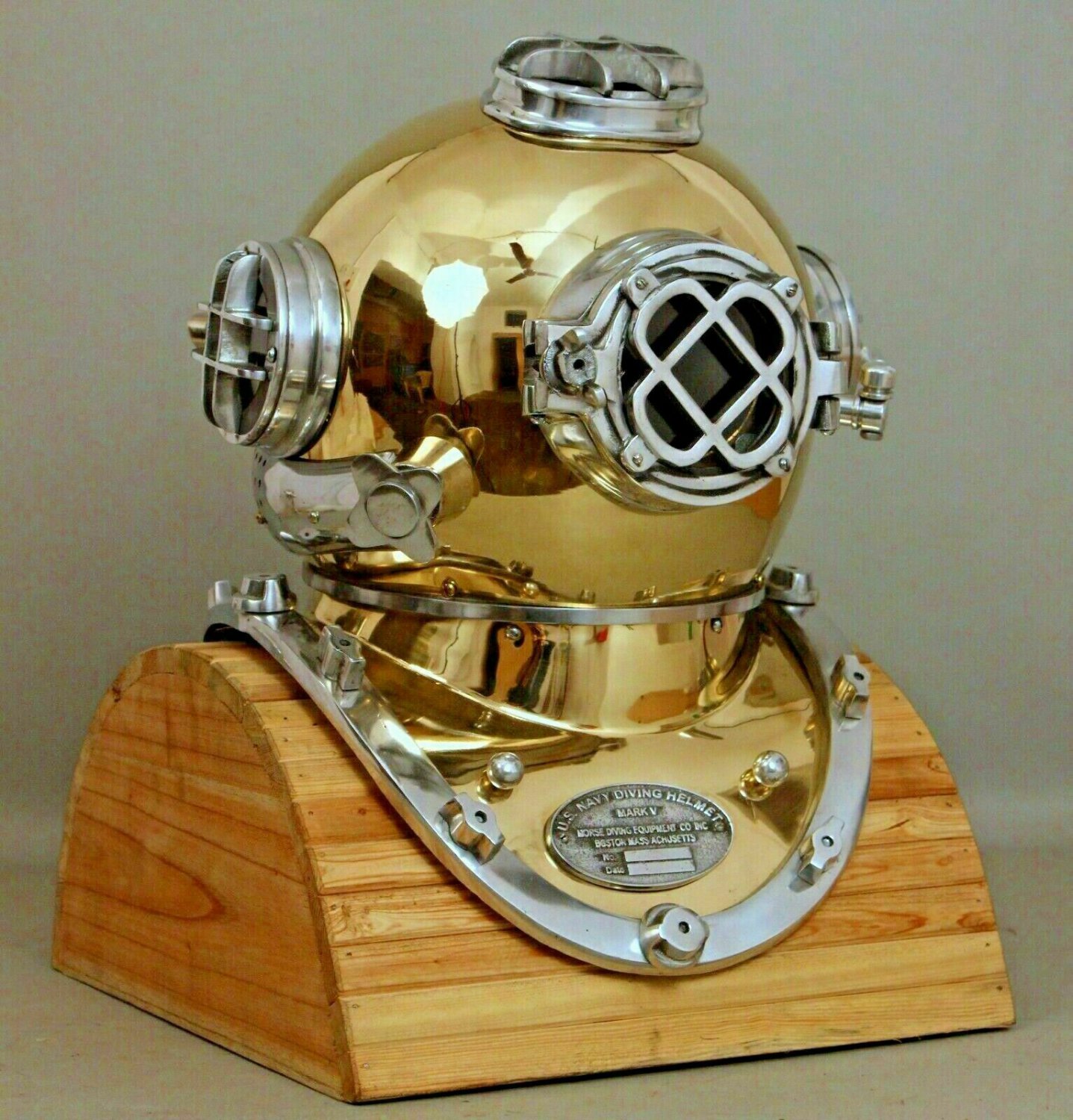 US Navy Mark V Model Diving Helmet ~ Deep sea Boston Brass Divers ...