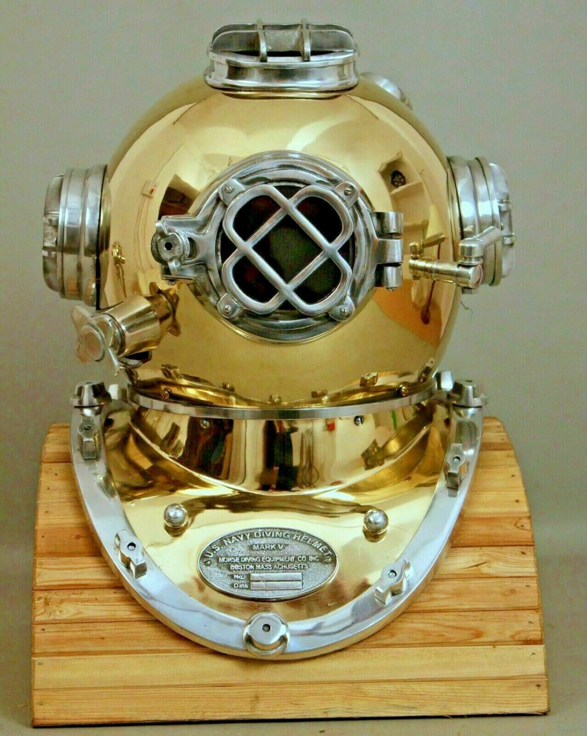 US Navy Mark V Model Diving Helmet ~ Deep sea Boston Brass Divers ...