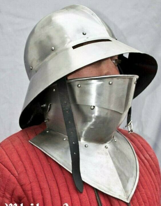 Hand Forged Medieval Close Armour Helmet ~Battle ready Larp Helm~ SCA ...