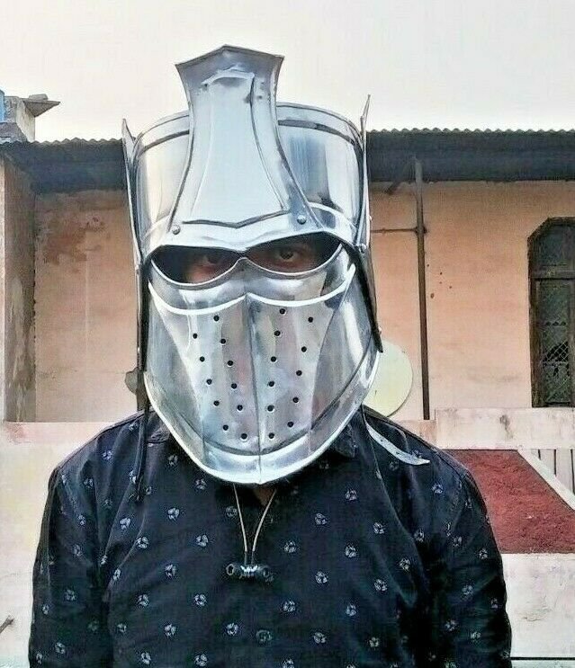 Medieval Knight Wearable Helmet ~ Crusader Combat Armor Suit Larp Wings ...
