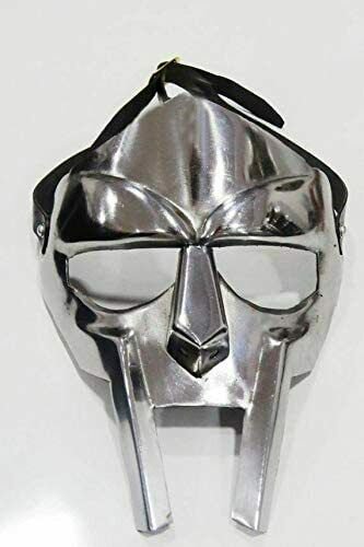 Knight MF Doom Gladiator Mask, Mad-villain Medieval silver Wearable ...