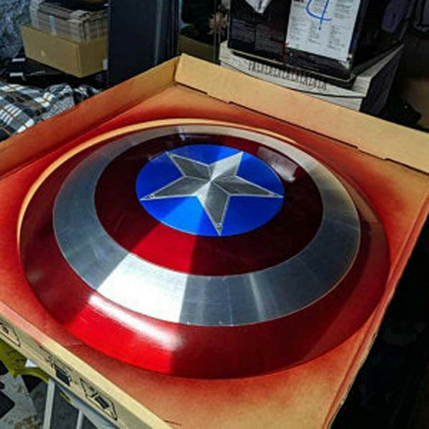 Marvels Avengers Legend Captain America Shield Cosplay Metal Prop ...