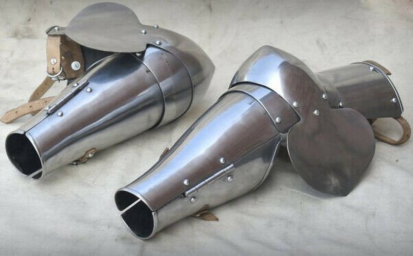 Medieval Knight Warrior Larp Pair Of Bracers Arm Protection Hand Armour ...