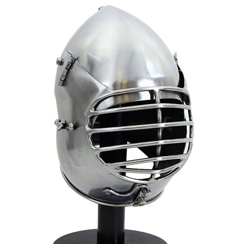 Medieval Close Face Helmet ~ Larp ~ knight Crusader Armour Costume ...