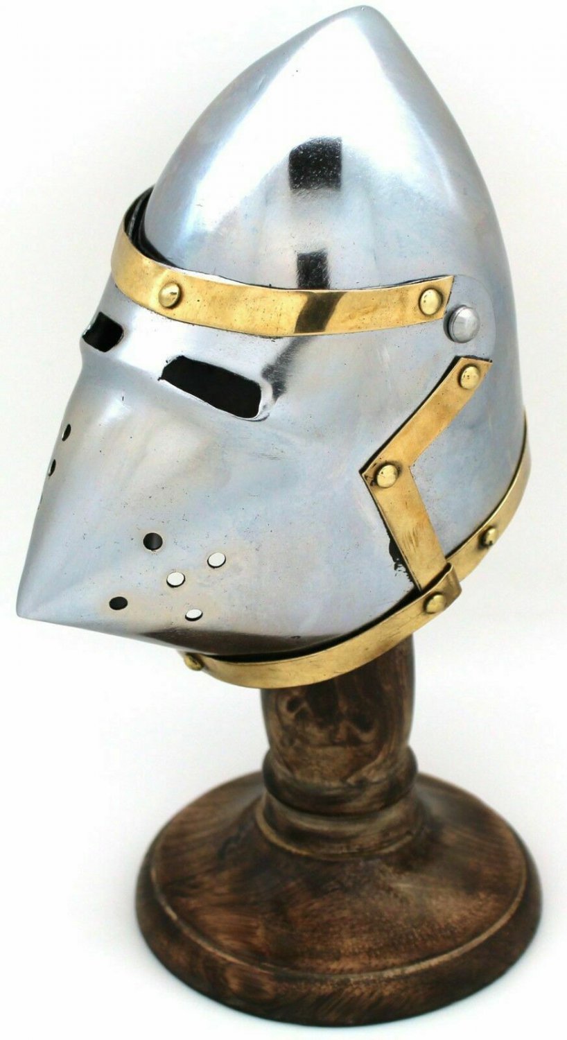 Knight Medieval Pig Face Armour helmet ~ Greek larp SCA~ Crusader Armor ...