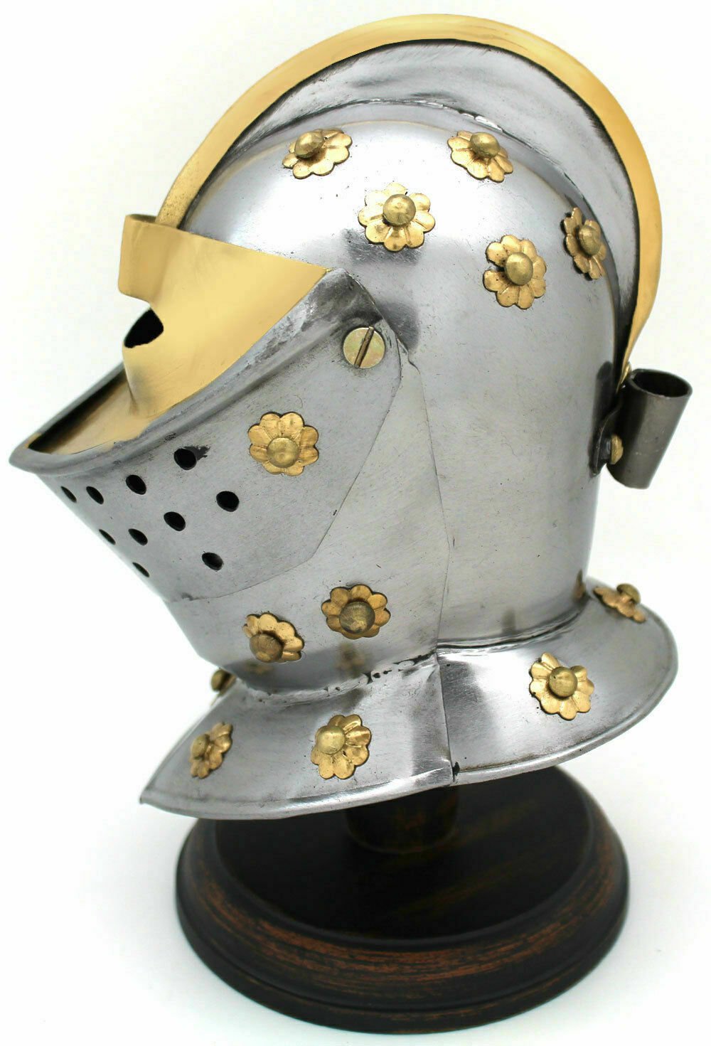 Medieval Full Face Armour helmet ~ Greek Knights larp SCA~ Crusader ...