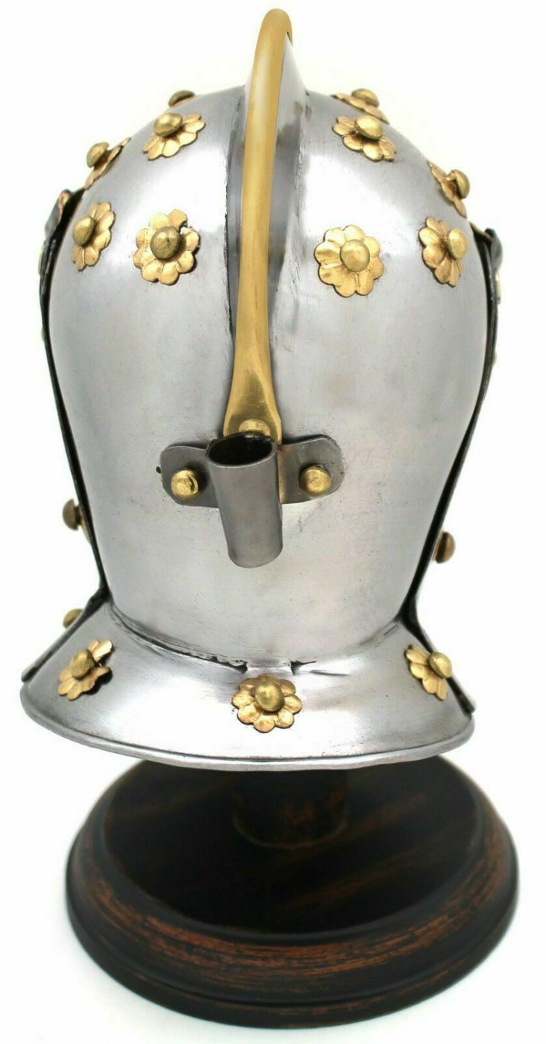 Medieval Full Face Armour helmet ~ Greek Knights larp SCA~ Crusader ...