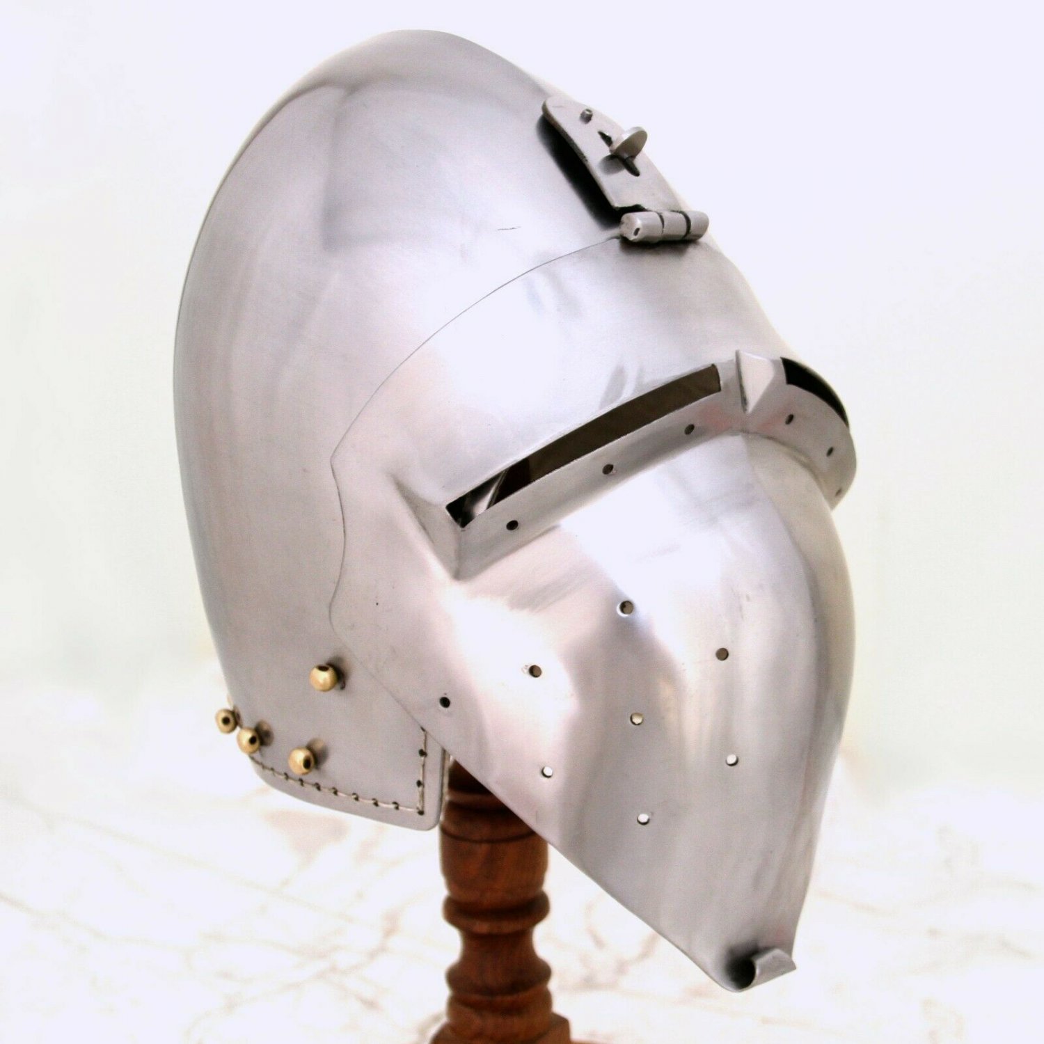 Medieval Cylindrical hand Forged Helmet ~Enclosed helmet~Larp~knight ...