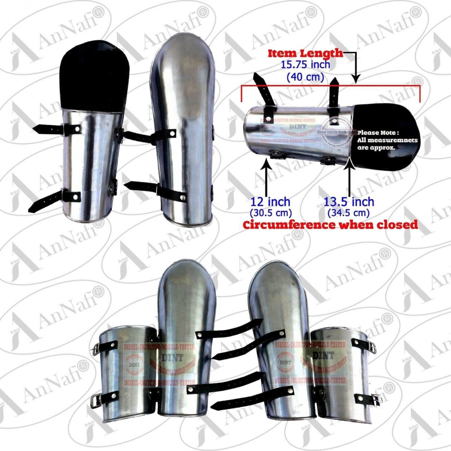 Medieval Leg Armor Pair 18 Gauge Iron Steel Leg Guards Set Greaves Shin ...