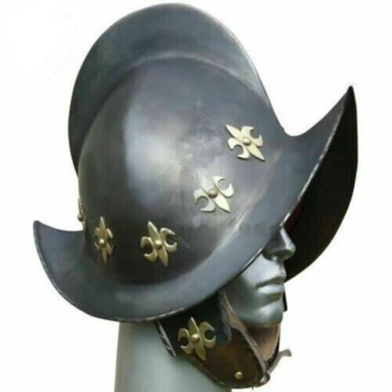 Replica conquistador Spanish Boat Helmet Morion Helmet Leather liner ...