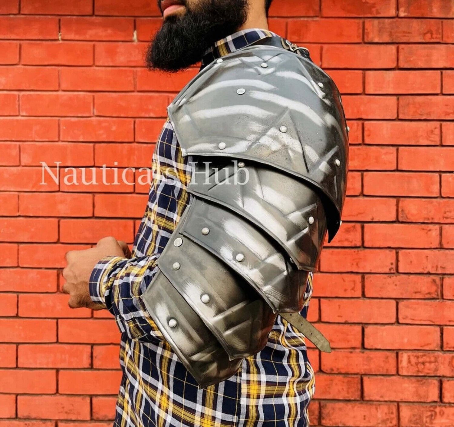 Medieval Armor bracers with shoulder Guard ~Knight arm Shoulder Larp ...