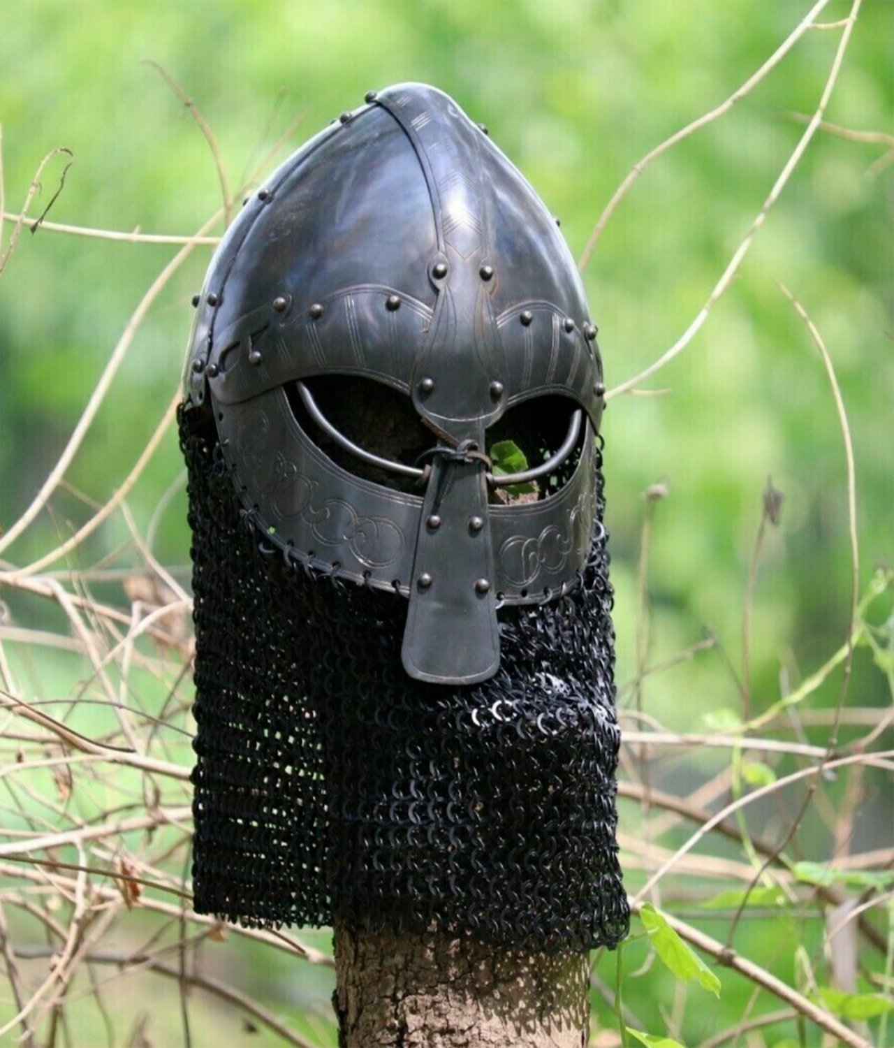 Medieval Viking Spectacles Chain mail Helmet Knights Crusader Wearable ...