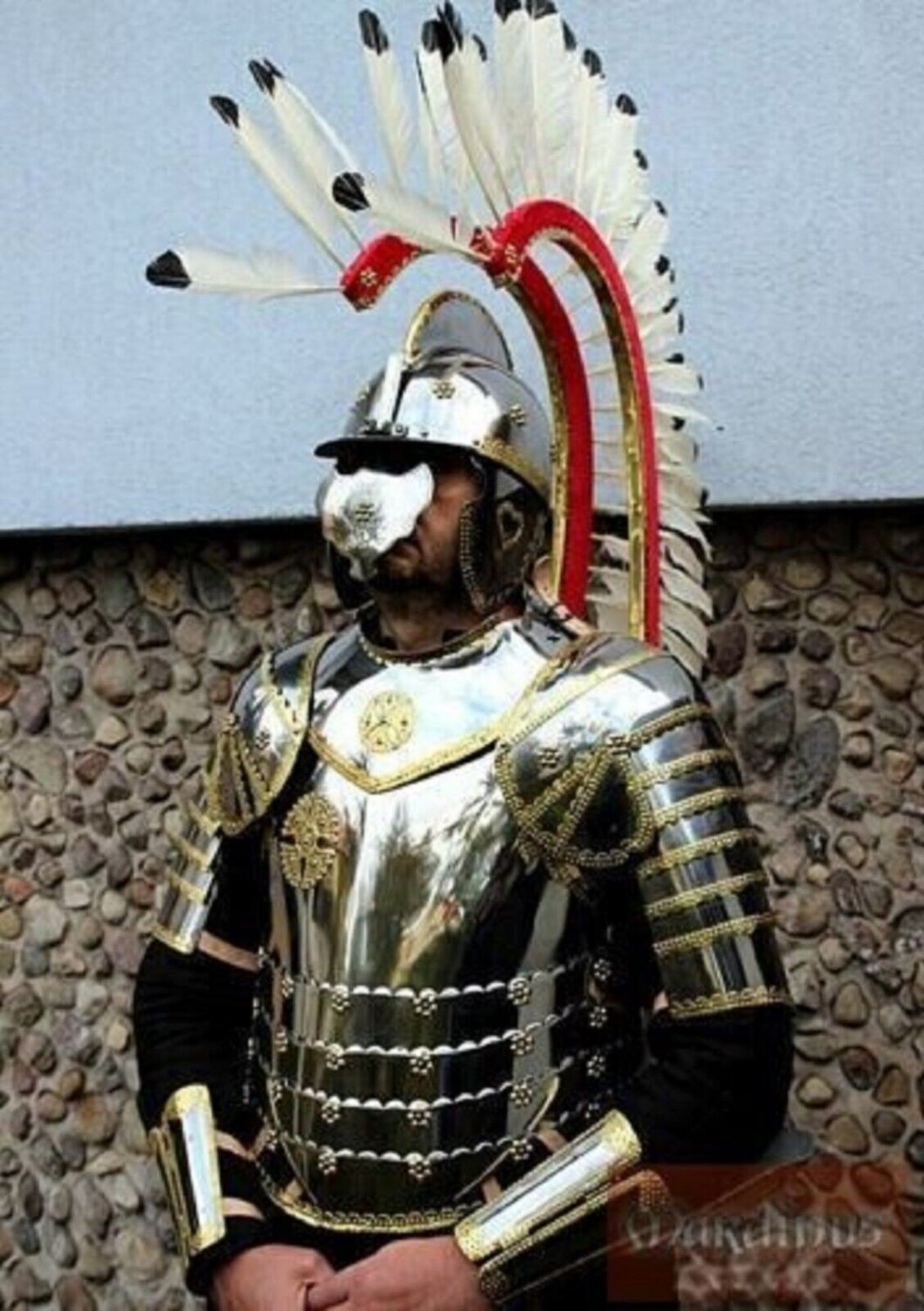 Halloween Full Body Hussars Armor Suit Larp Costume Museum Replica ...