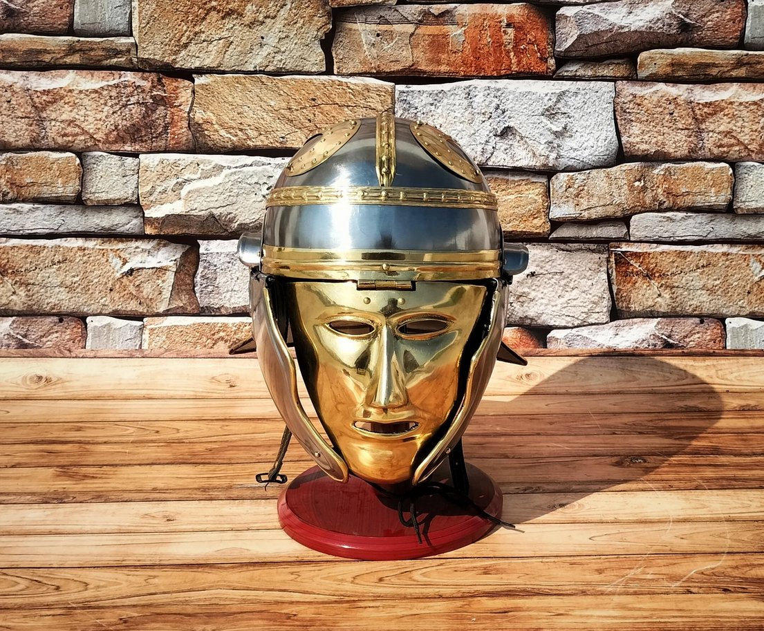 Medieval Roman Helmet - Roman Knight Spartan Battle Armour Helmet ...