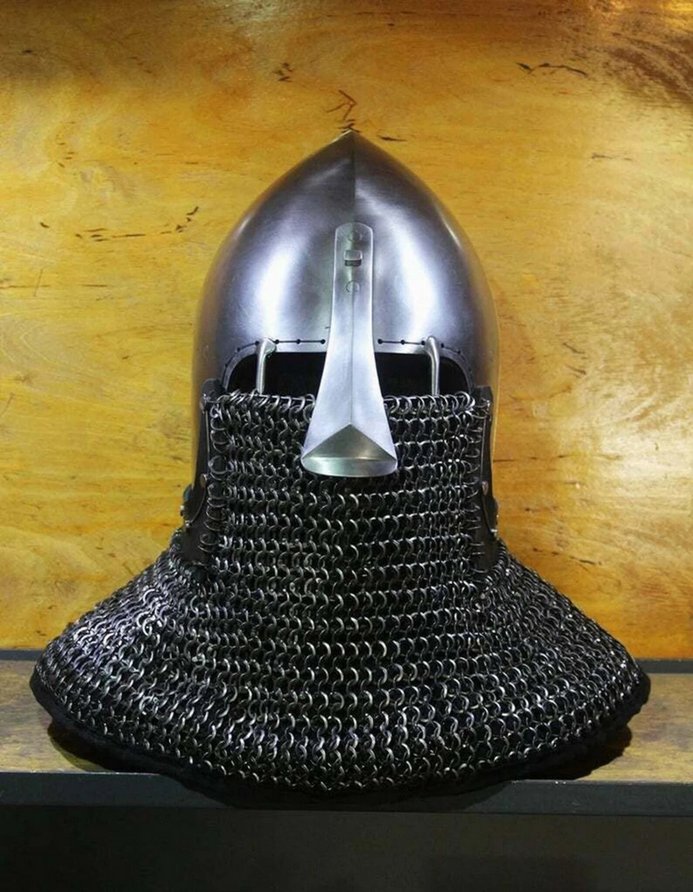 Medieval Nasal Combat Bascinet Buhurt Helmet, Crusader Helm, Elite ...