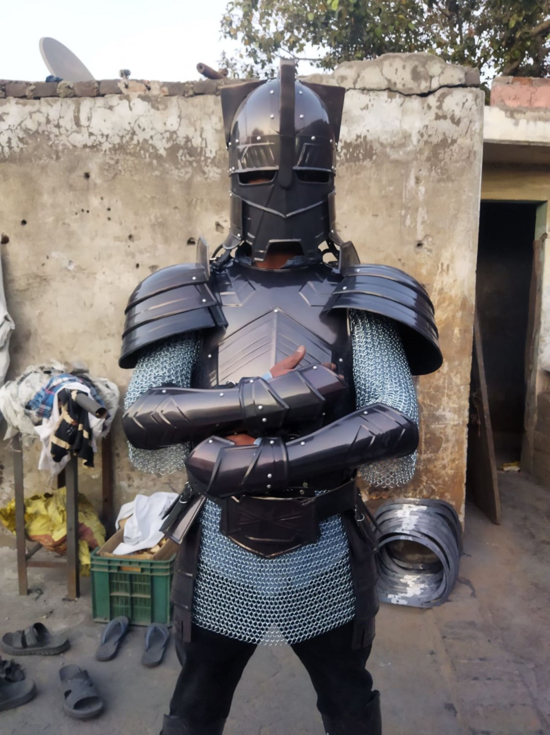 Medieval Stee Half Body Armor Suit Knight Drawaf Moria Armor Suit with ...