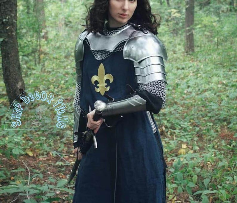 Halloween Knight Brave Female Gorget Pouldron Armor Bracer Medieval ...