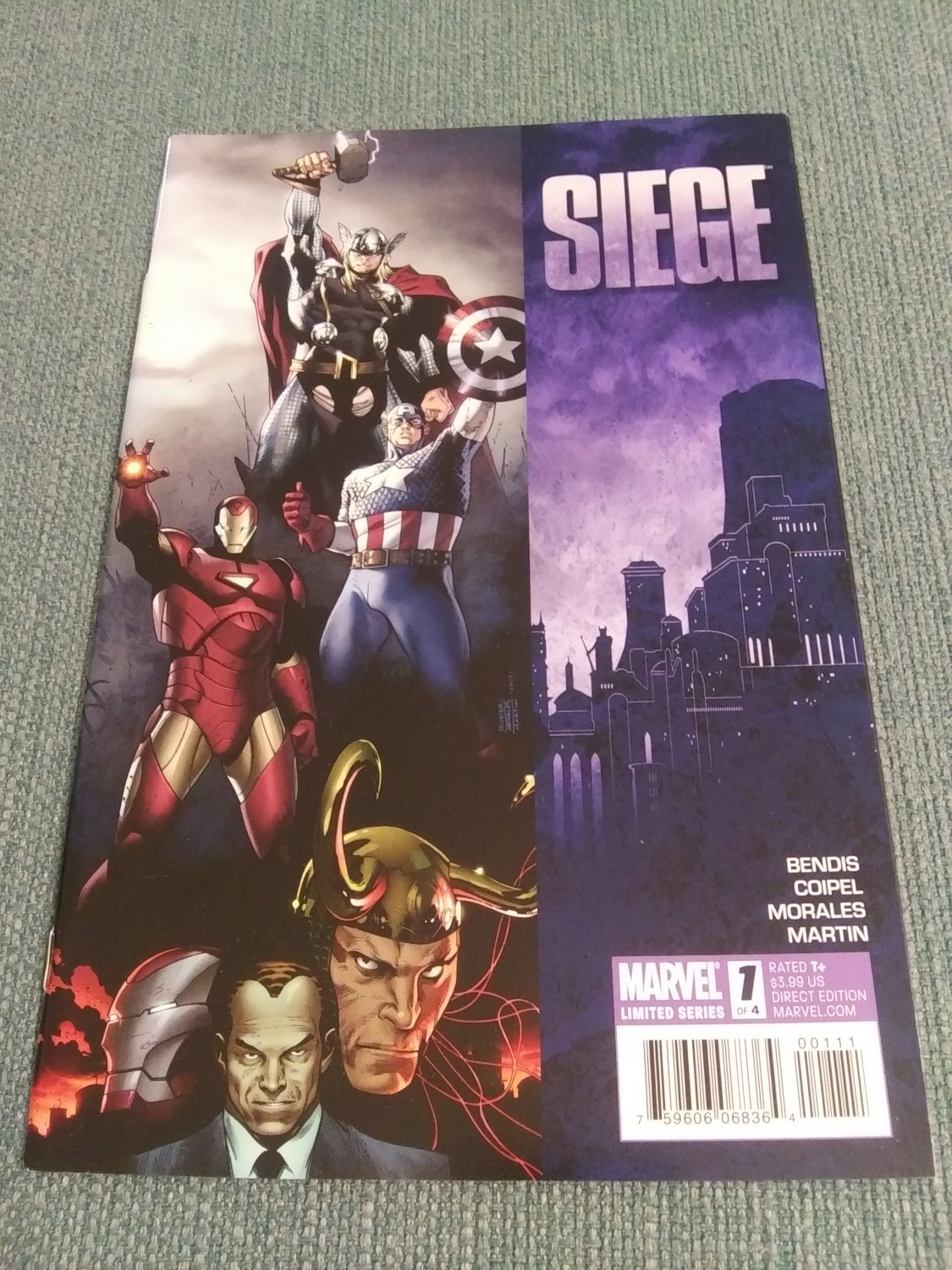 Lot of 4 Marvel Siege Issue #'s 1 - 4 Mini-Series Complete (2010 ...