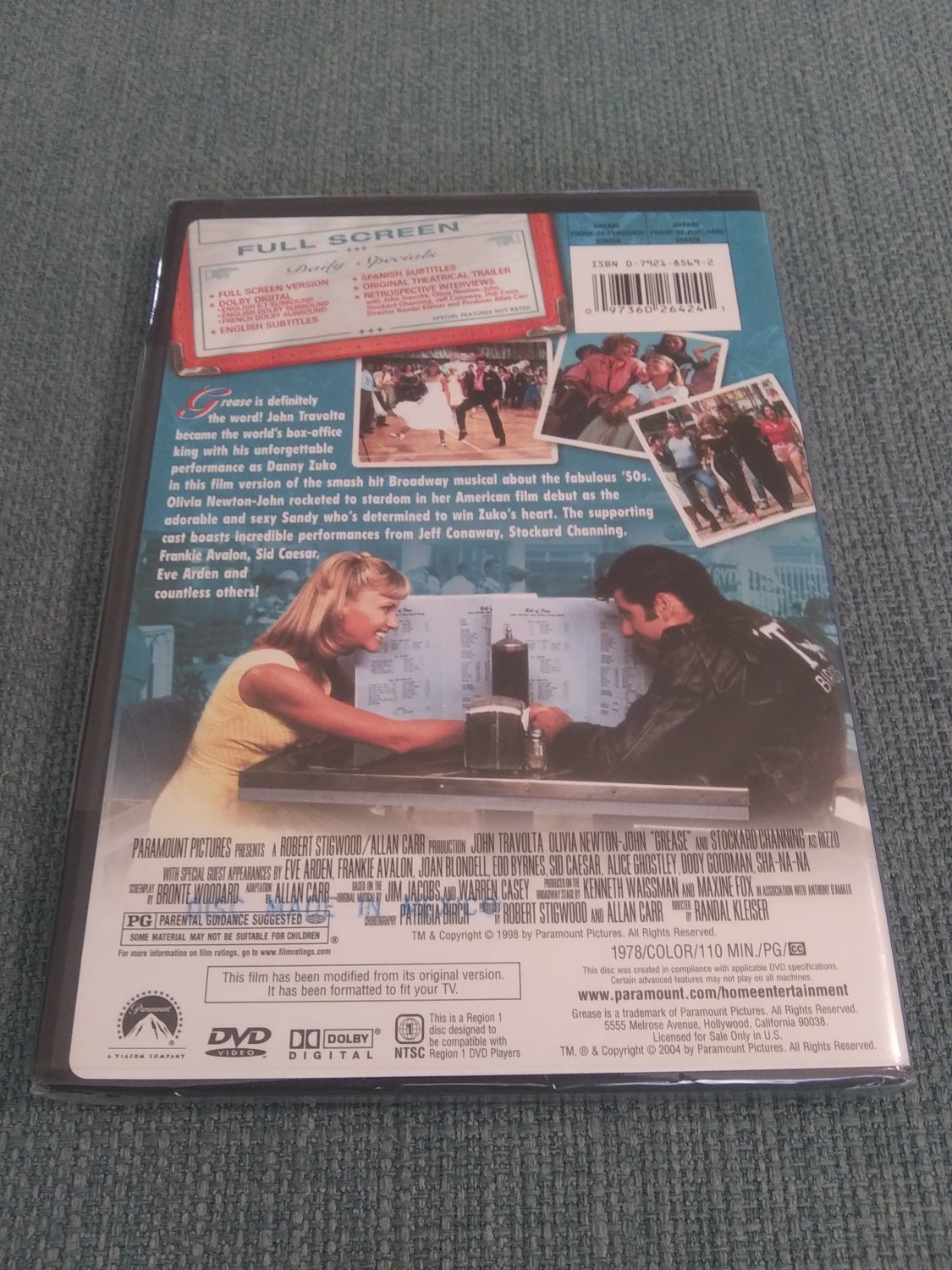 Grease DVD Full Screen (2004, Movies) Factory Sealed