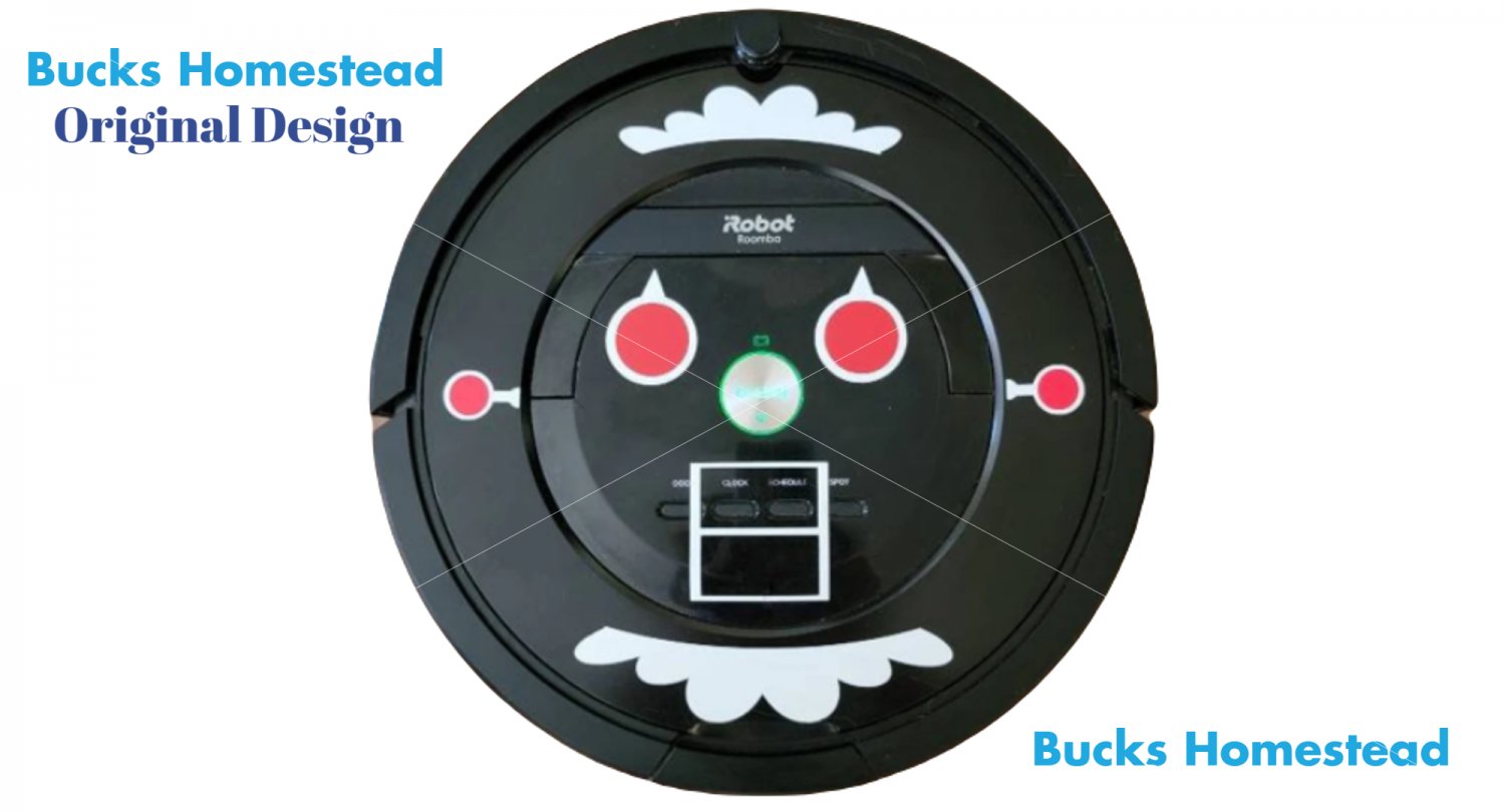 Original Deluxe Rosie Face Decals for your Robot Floor Vacuum Roomba ...