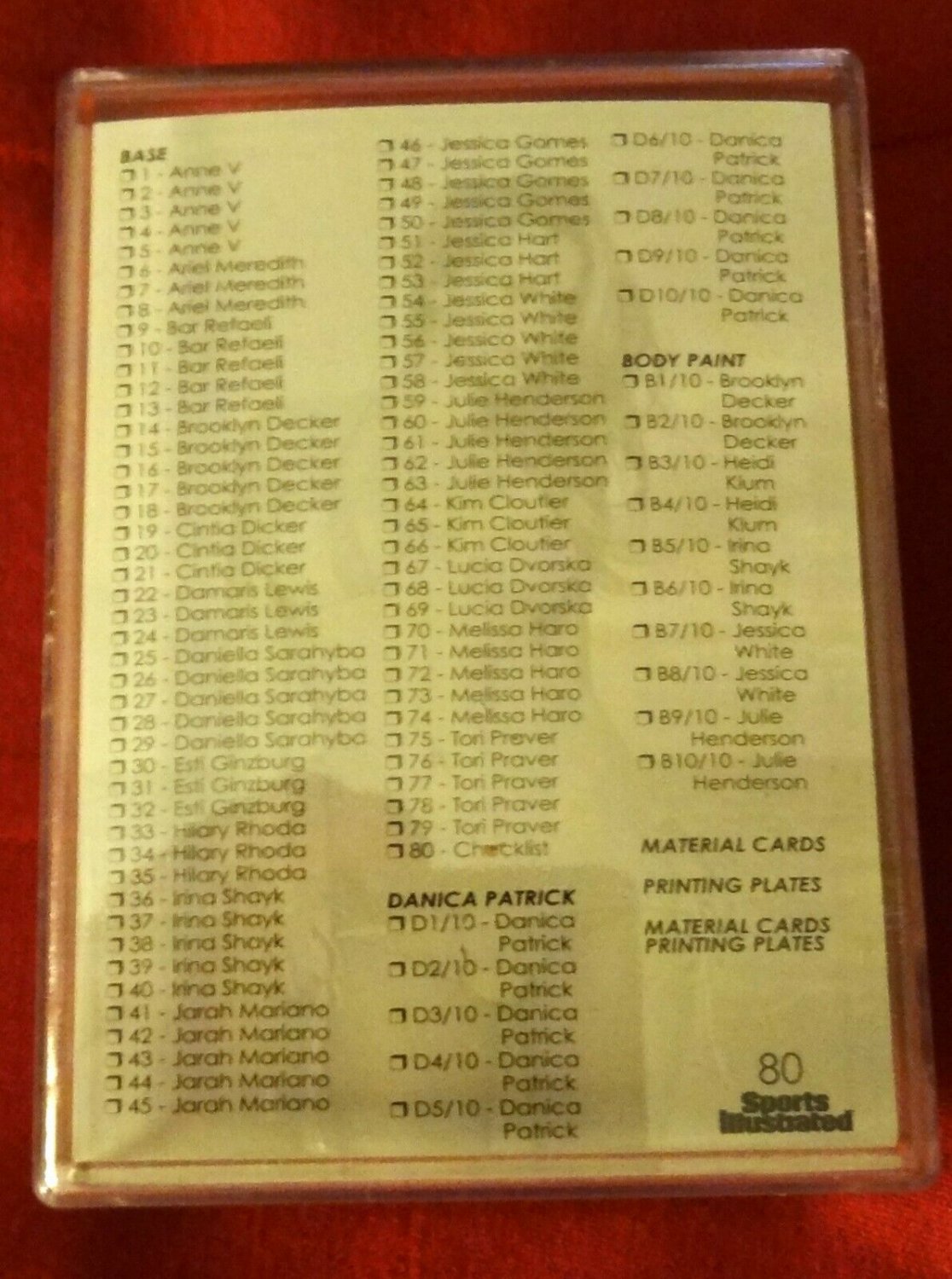 2009 SPORTS ILLUSTRATED SWIMSUIT COMPLETE BASE SET 1 - 80