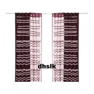 IKEA Andrea Rand Curtains Drapes PURPLE Mod RETRO 2 Panels New