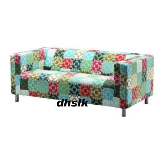IKEA Klippan Loveseat Sofa SLIPCOVER Cover LAPPMON Patchwork Quilt Design