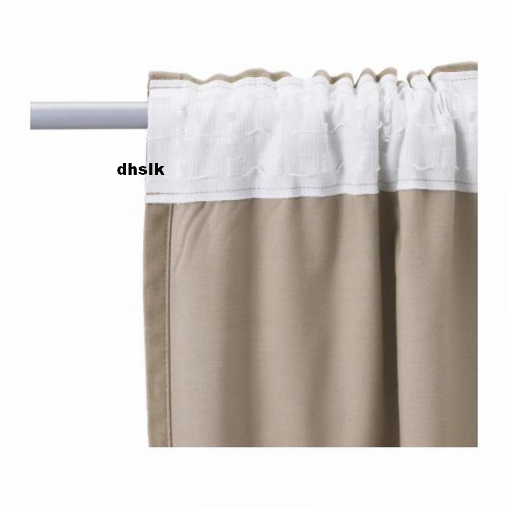 IKEA SANELA CURTAINS Drapes 2 Panels DARK GREEN VELVET 118" Long New