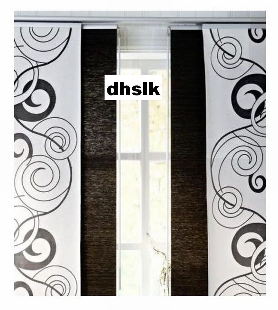 IKEA ANNO VACKER Window Curtain Panel ROOM DIVIDER White Swirls ZEN ...