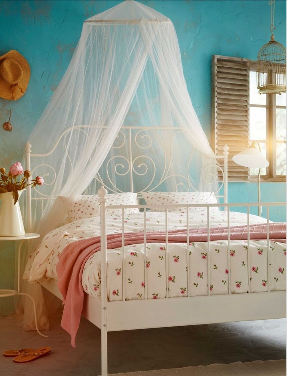 IKEA Emelina Knopp QUEEN Full Duvet COVER Set PINK ROSEBUDS Roses ...