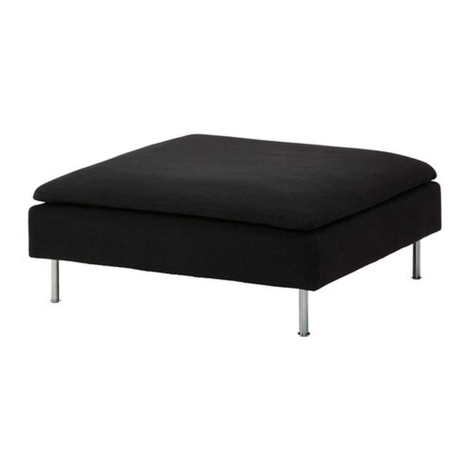 IKEA Soderhamn Footstool SLIPCOVER Ottoman Cover REPLOSA BLACK Replösa