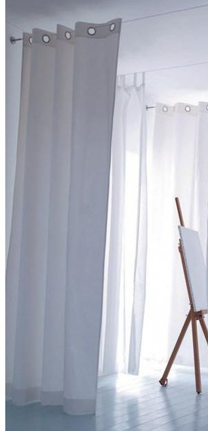 IKEA Merete CURTAINS Drapes 2 Panels BLEACHED WHITE Cotton 98" Grommet ...