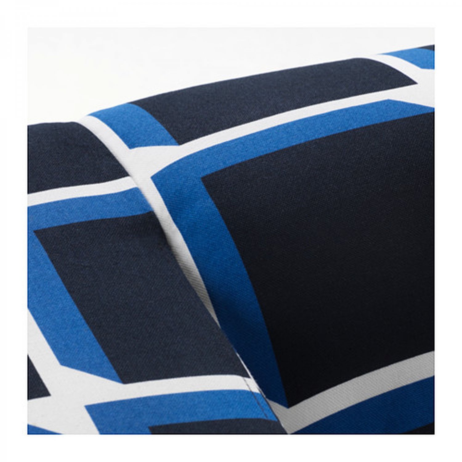 Ikea Klippan Slipcover Loveseat Sofa Cover Alvared Black Blue White Check Grid Cube Geometricplaid