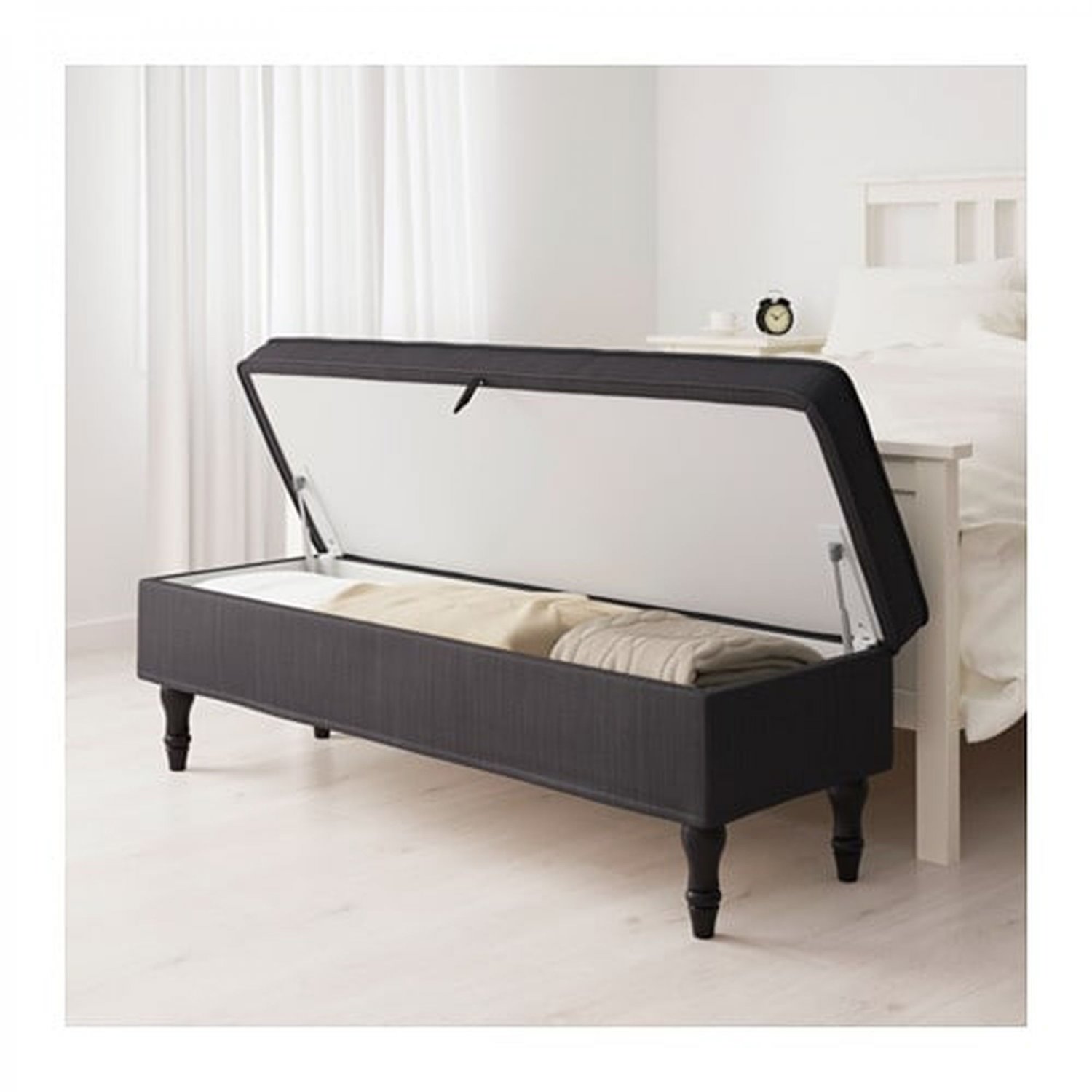 IKEA Stocksund Bench SLIPCOVER Cover NOLHAGA DARK GRAY Grey