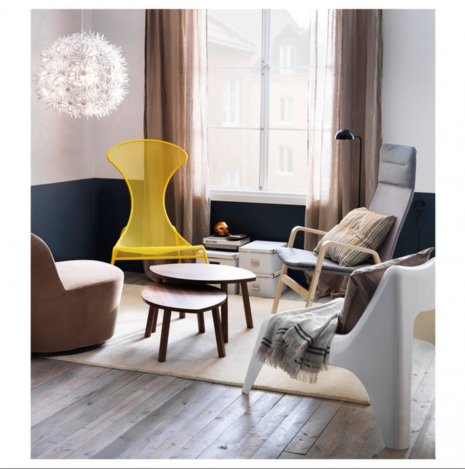 IKEA MASKROS Pendant Lamp CEILING LIGHT Modern Art Sculptural WHITE ...