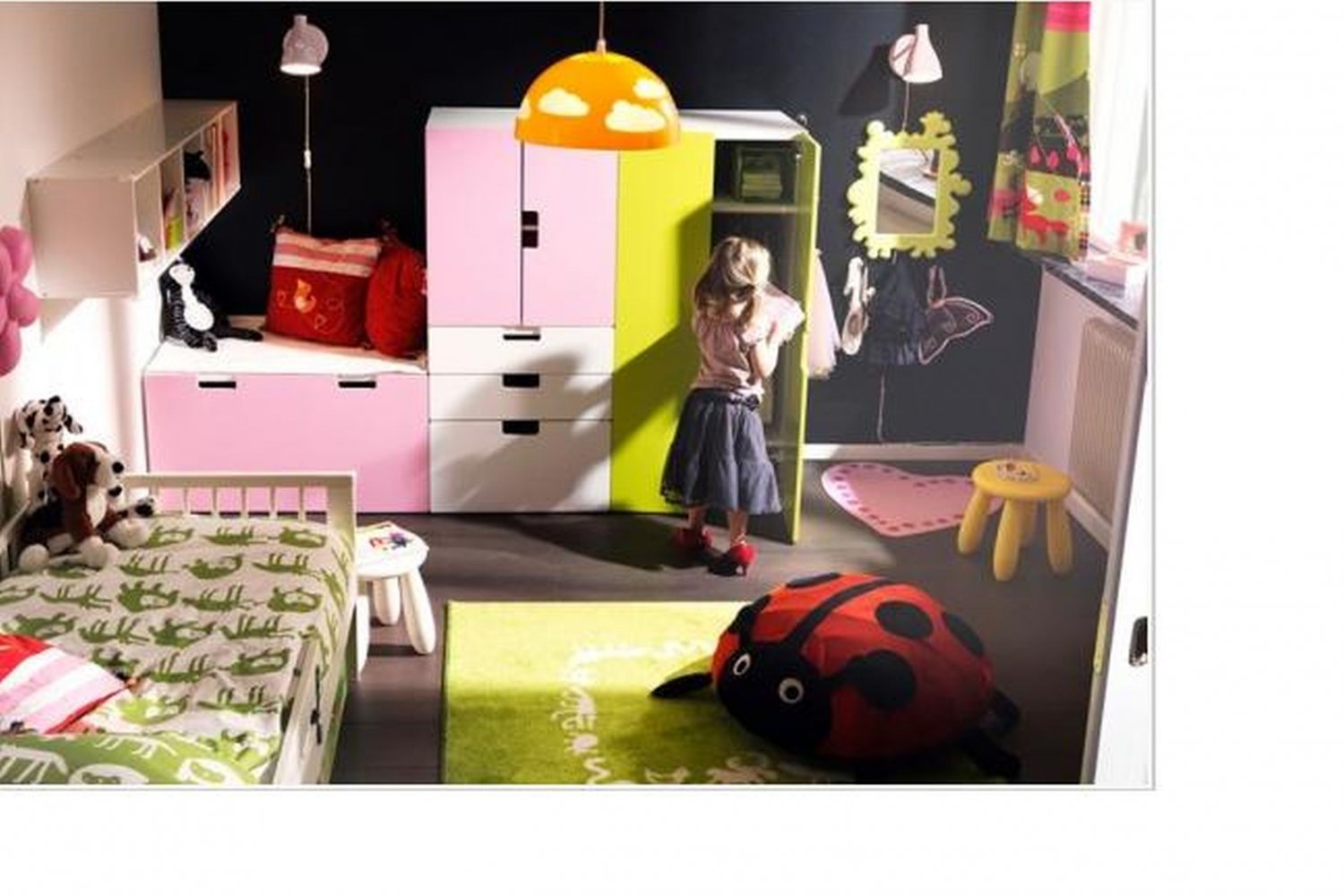 IKEA Sagosten LADYBUG Ladybird RED Cushion COVER and AIR PILLOW INSERT ...