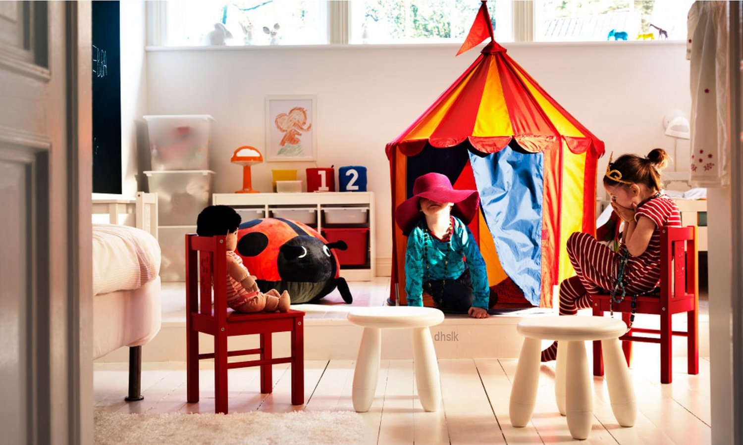 IKEA Sagosten LADYBUG Ladybird RED Cushion COVER and AIR PILLOW INSERT ...