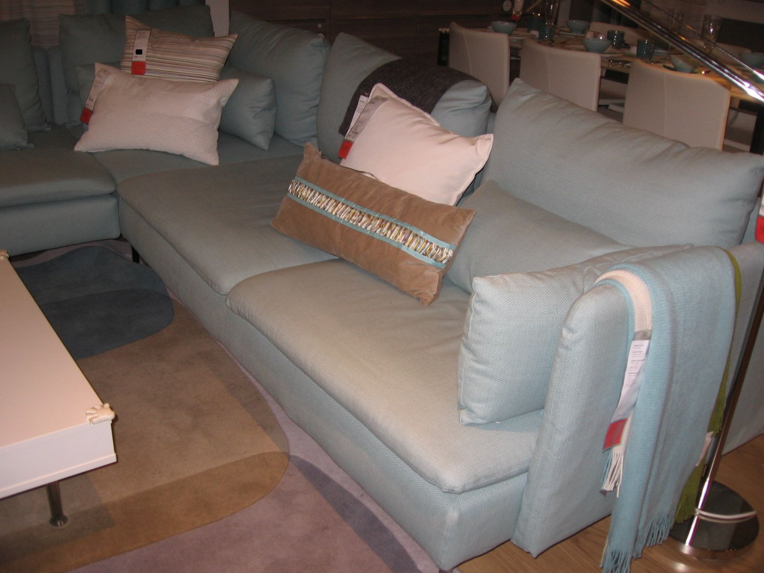 IKEA Soderhamn Corner SLIPCOVER Cover ISEFALL Light Turquoise New