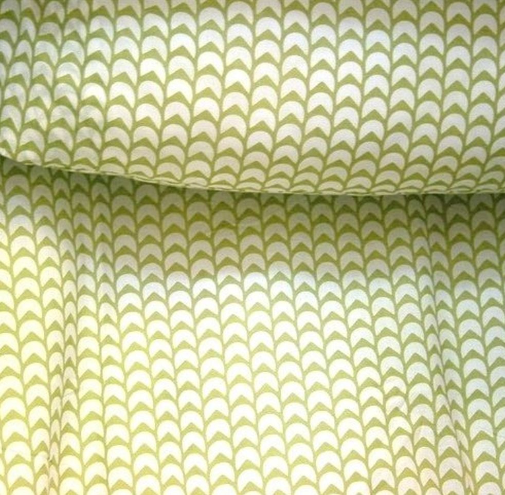 IKEA Jorun Form KING Duvet COVER and Pillowcases Set Yellow Olive Green ...