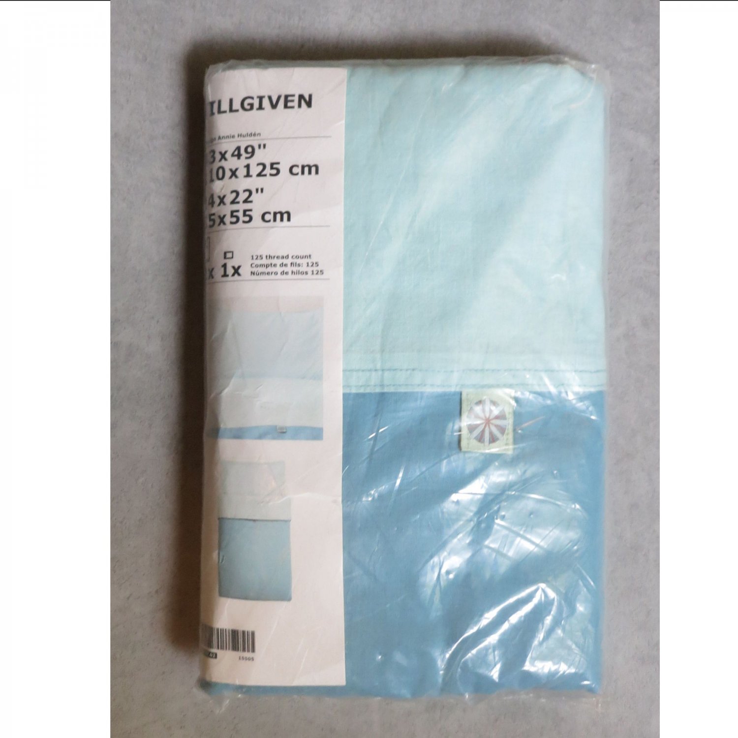 IKEA Tillgiven Turquoise Blue CRIB Duvet COVER Pillowcase SET Nursery ...