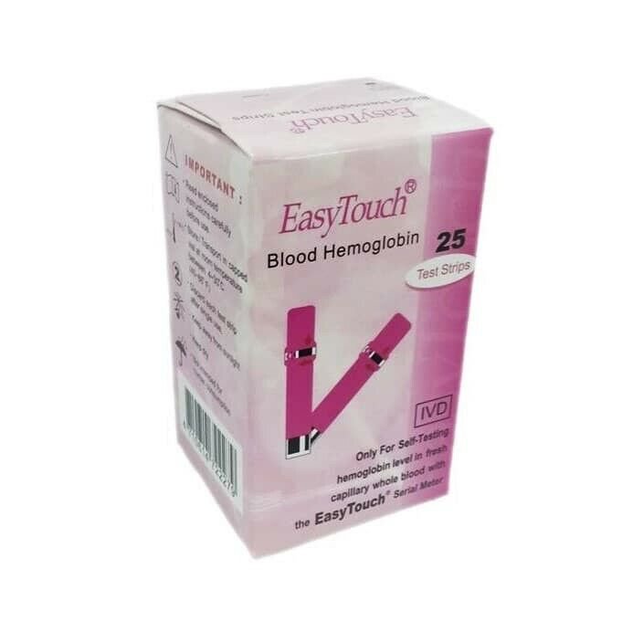 EasyTouch Blood Hemoglobin (Hb) 25 Test Strips (100% NEW ORIGINAL)
