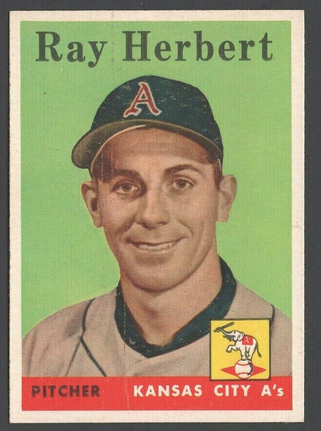 Kansas City Athletics Ray Herbert 1958 Topps # 379