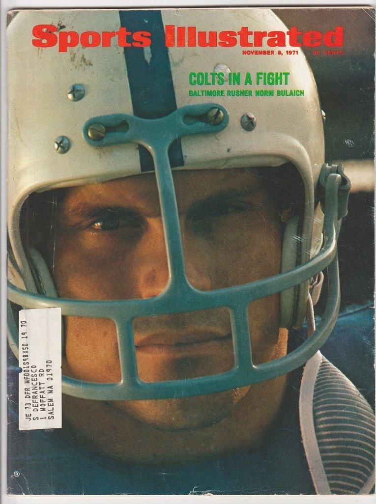1971 Sports Illustrated Baltimore Colts New York Rangers Boston Bruins ...