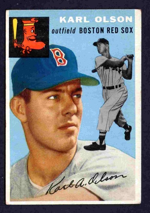 Boston Red Sox Karl Olson 1954 Topps #186 vg/ex
