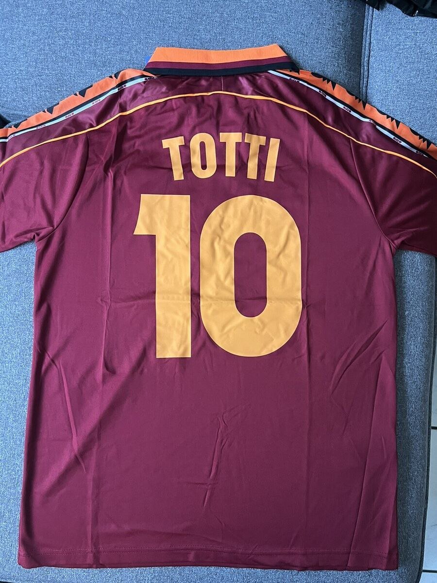 ROMA 98/99 TOTTI 10 Retro Jersey Home Soccer Retro Jersey Roma Retro