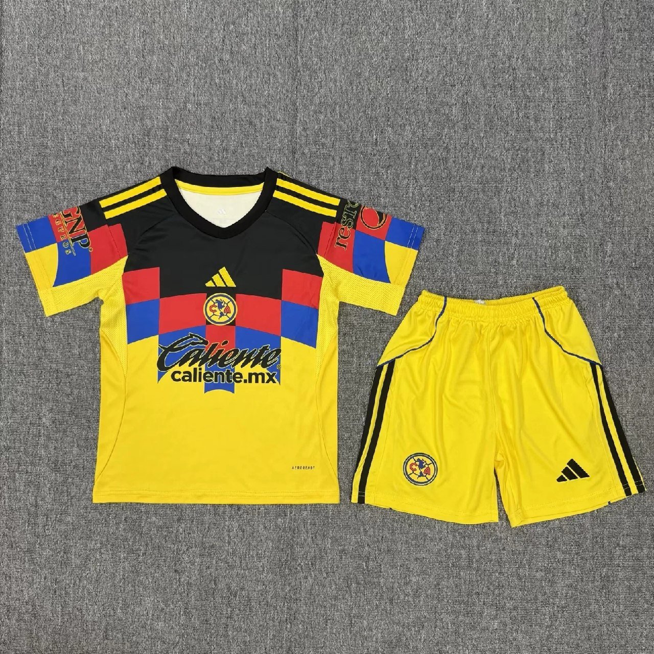 25-26 Club America Jersey Kids Kit Home Youth Kit Children yellow ...