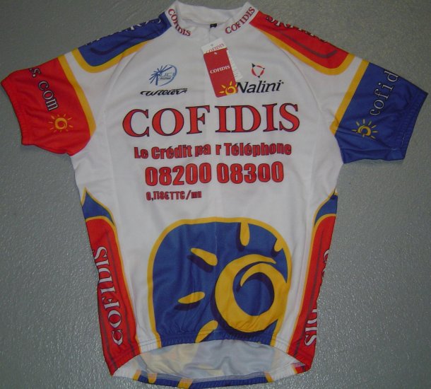 COFIDIS CYCLING CYCLE BIKE JERSEY AND SHORTS KIT SZ L