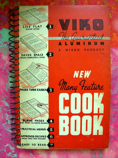 SOLD! RARE VINTAGE VIKO---MIRRO ALUMINUM COOKWARE RECIPE COOKBOOK 1939