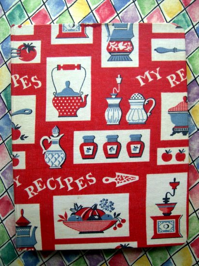 SOLD! Vintage 1960's "MY RECIPES" 3 Ring RECIPE KEEPER Folder Binder ...