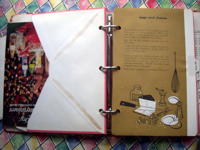 SOLD! Vintage 1960's "MY RECIPES" 3 Ring RECIPE KEEPER Folder Binder ...